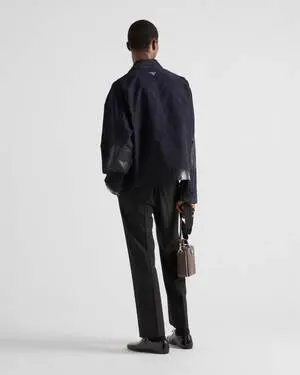 Prada Moleskin Blouson Jacket - Navy | Editorialist