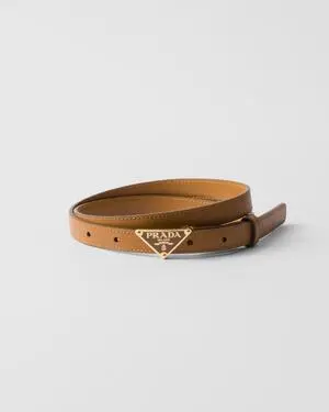 Prada Saffiano Leather Belt - Caramel