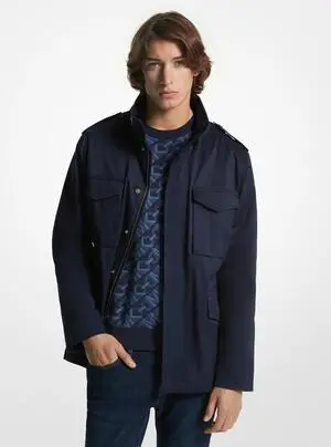 Michael Kors Stretch Organic Cotton Field Jacket - Blue