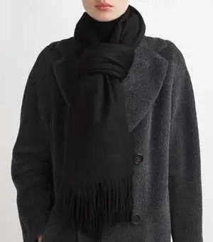 Max Mara Cashmere Fringed Scarf