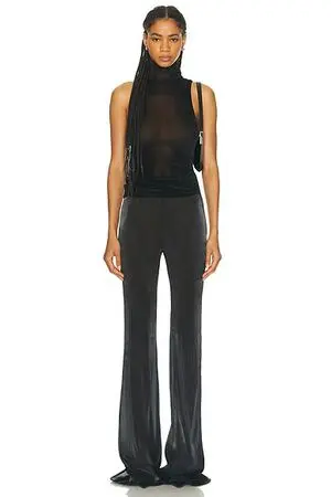 PRISCAVERA Turtleneck Racerback Tank Top
