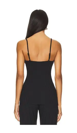 LOVERS AND FRIENDS Kinsley Ribbed Slinky Jersey Top - Black