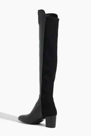 STUART WEITZMAN Microstretch And Leather Over-the-knee Boots