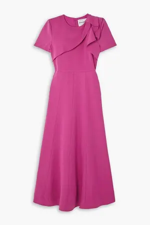 Roland Mouret Draped Cady Midi Dress