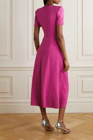 Roland Mouret Draped Cady Midi Dress