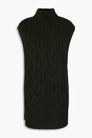 Autumn Cashmere Cable-knit Turtleneck Vest