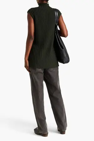 Autumn Cashmere Cable-knit Turtleneck Vest