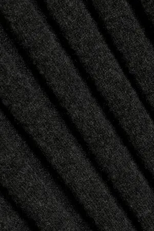 Autumn Cashmere Ribbed Cashmere Turtleneck Midi Dress