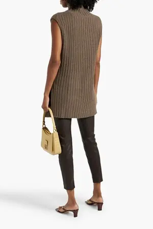 Autumn Cashmere Cable-knit And Ribbed-knit Turtleneck Tunic