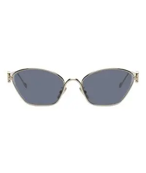 Loewe Anagram Hexagonal Sunglasses - 32v Gold / Blue