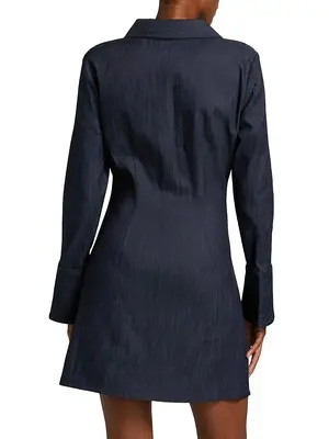 Cinq À Sept Mckenna Twist-front Denim Minidress