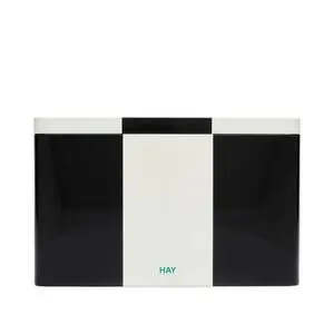 HAY Tin Container Medium - Black/off-white