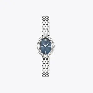 Tory Burch Tory Burch Oval Watch Blue/stones/silver