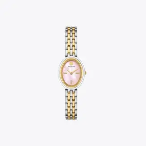 Tory Burch Oval Watch - Light Pink Tinted Mop/two-tone
