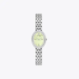 Tory Burch Oval Watch - Mint Green Mop/silver