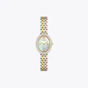 Tory Burch Tory Burch Oval Watch Mop/stones/two-tone
