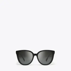 Tory Burch Miller Round Sunglasses - Black/dark Grey