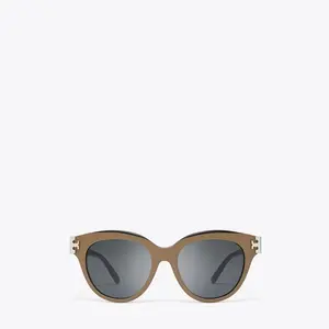 Tory Burch Eleanor Round Sunglasses - Navy/brown/dark Grey