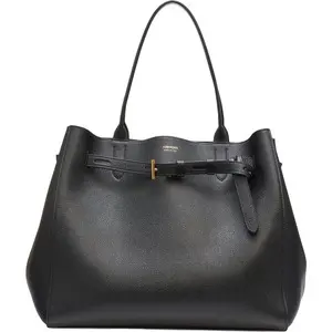 TOM FORD Large Audrey Grained Leather Tote - 1n001 Black
