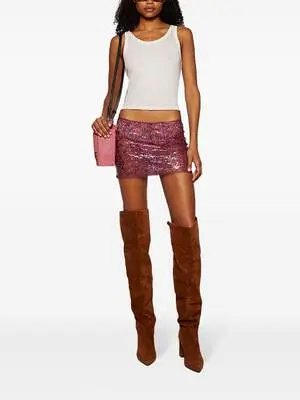 Christopher Esber Hand-painted Lace Mini Skirt