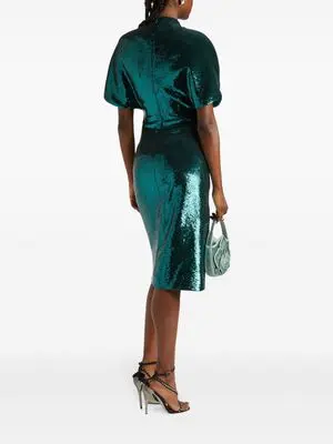 GENNY Sequin-embellished Midi Dress