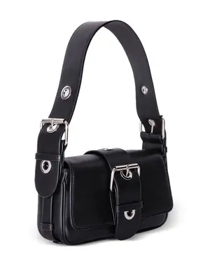 By Far Eloise Leather Shoulder Bag - Black
