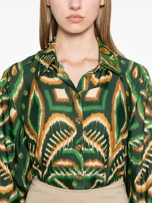 Farm Rio Pineapple Ikat Shirt
