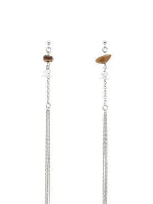 COURREGES Stone Chain Earrings