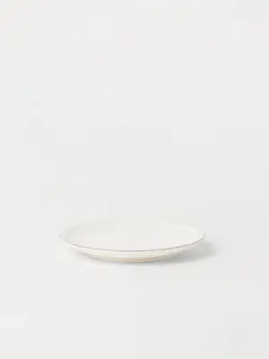Brunello Cucinelli Engraved-logo Ceramic Plate - White
