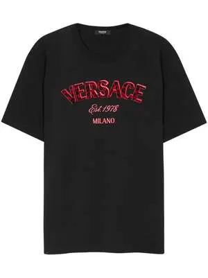 Versace Wild Stamp Embroidered T-shirt