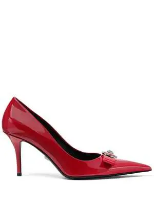 Versace 85mm Ribbon Pumps - Red
