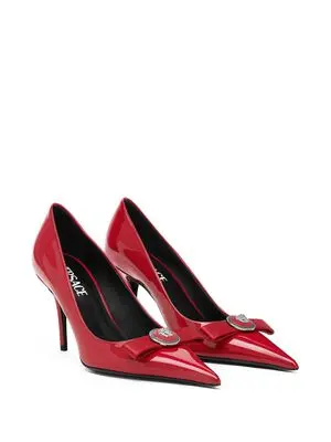 Versace 85mm Ribbon Pumps - Red