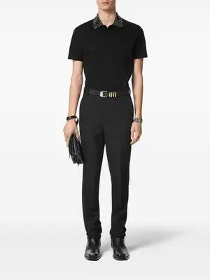 Versace Crystal-embellished Polo Shirt