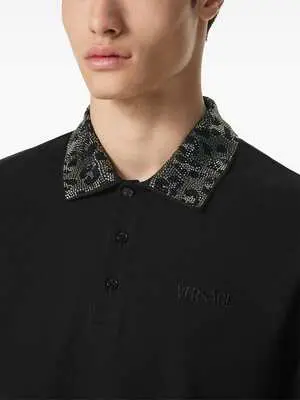 Versace Crystal-embellished Polo Shirt