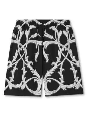 Versace Acanthus Leaves Silk Shorts