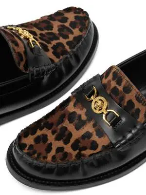 Versace Medusa '95 Leopard Loafers - Black