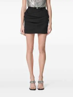 Versace Gabardine Draped Skirt
