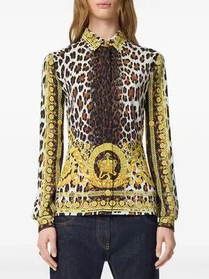 Versace Leopard-print Blouse