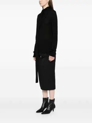TOTEME Draped-scarf Fine Knit Top