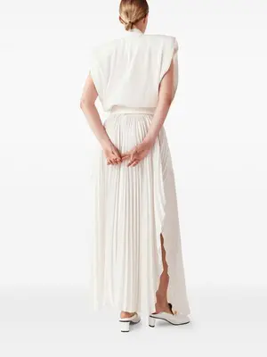 Stella McCartney Pleated Maxi Skirt - Neutrals