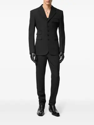 Versace Wool Tailored Trousers - Black