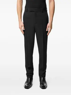 Versace Wool Tailored Trousers - Black