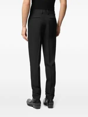 Versace Wool Tailored Trousers - Black
