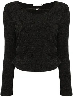 B+AB Cut-out Ribbed Top