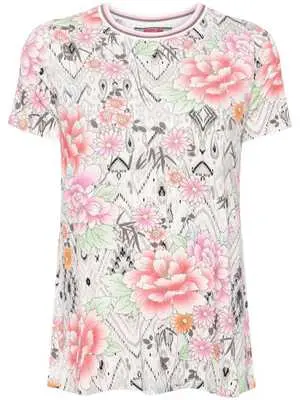 Johnny Was Janie Printed T-shirt - Pink
