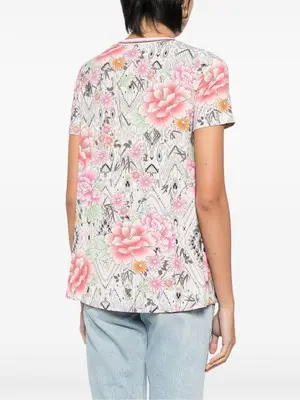 Johnny Was Janie Printed T-shirt - Pink