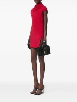 Versace Draped Front-slit Mini Dress