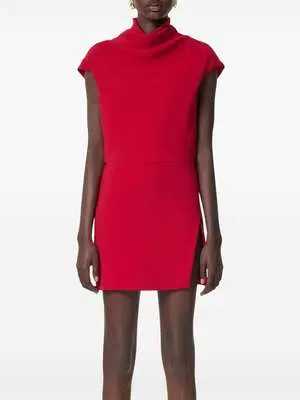 Versace Draped Front-slit Mini Dress