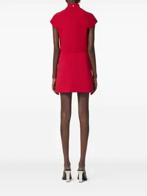Versace Draped Front-slit Mini Dress