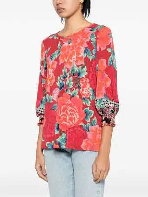 Johnny Was All-over Floral Print T-shirt